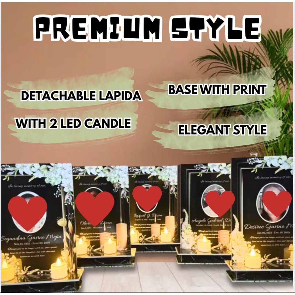 Customize Lapida Sintra for Undas with Picture and LED candle a4 size ...