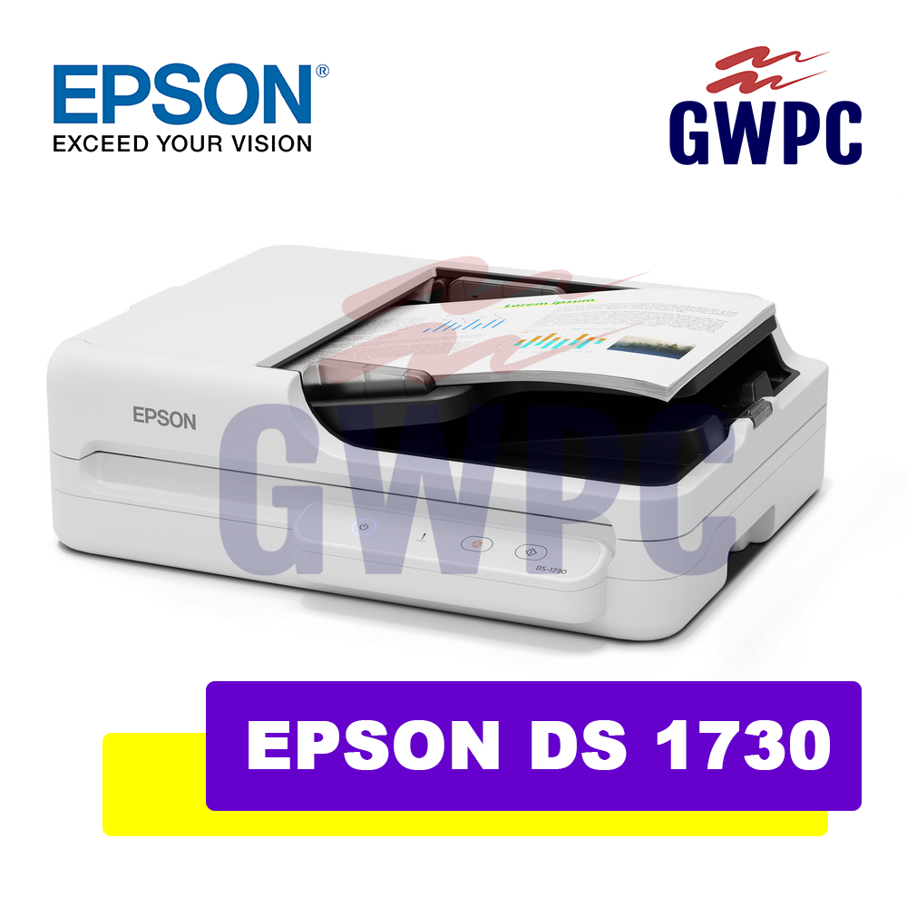 Epson WorkForce DS-1730 A4 Flatbed Document Scanner with Duplex ADF ...