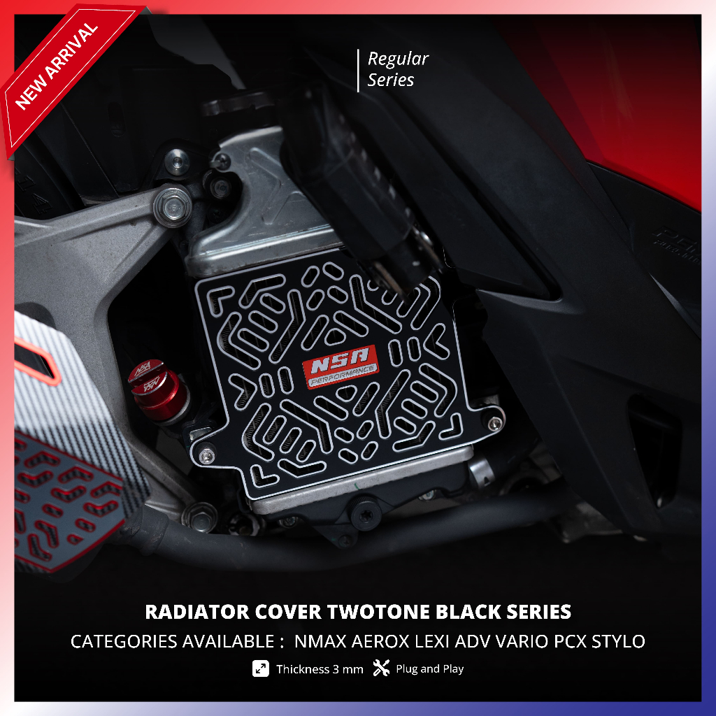 NSA COVER RADIATOR - TWO TONE BLACK SERIES [VARIO/PCX/NMAX/AEROX/ADV ...