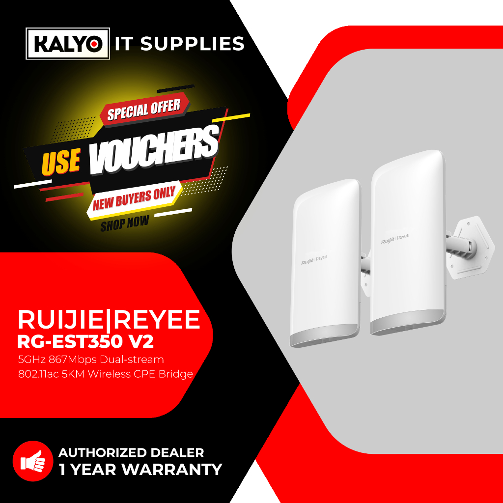 Ruijie | Reyee RG-EST350 V2 867Mbps 5GHz Dual-stream 802.11ac 5KM ...