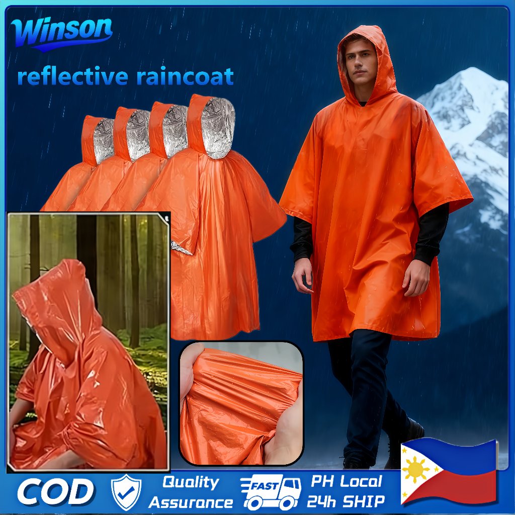 5 Pack Emergency Rain Poncho Reusable Weather Resistant Raincoat for ...