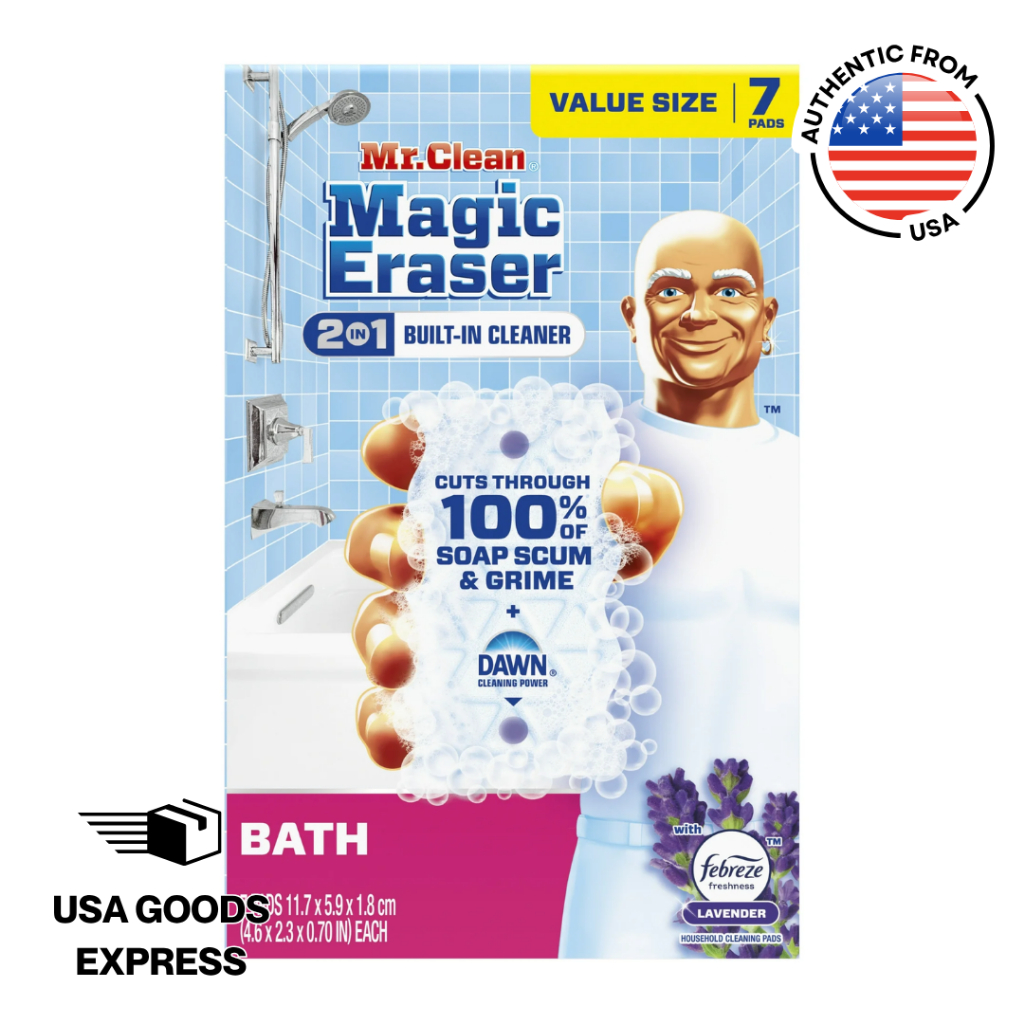 Mr. Clean Magic Eraser Sponge 2in1 Bath Built-In Cleaner Lavender Scent ...
