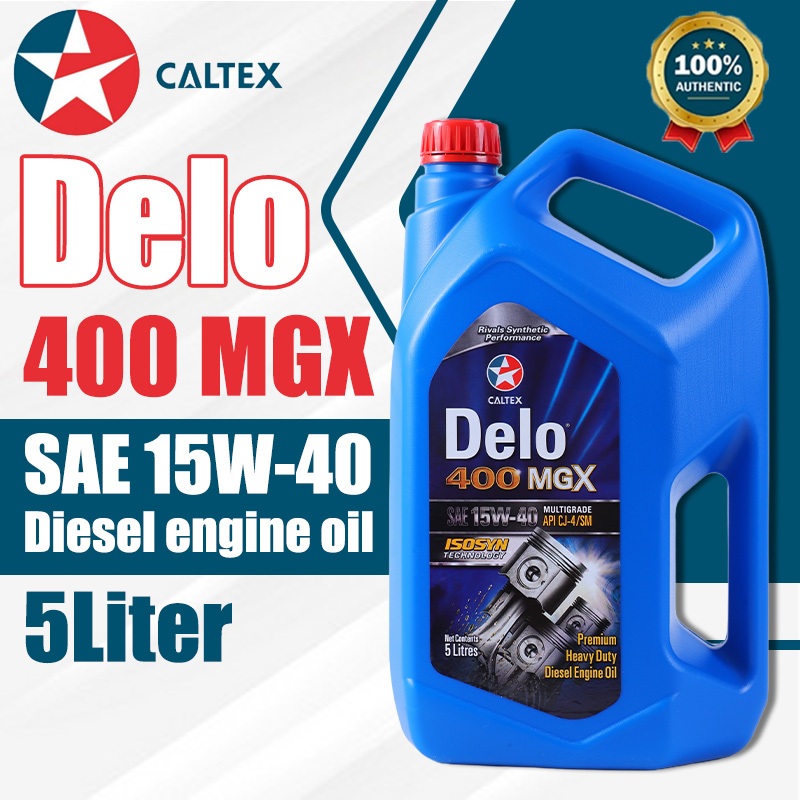 Caltex Delo 400 MGX SAE 15W40 5Liter Fully Synthetic Car And Motorcycl ...