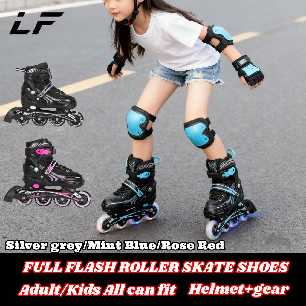 Inline Roller Skates For Kids Sliding Inline Sneakers 4 wheels 1 Row ...