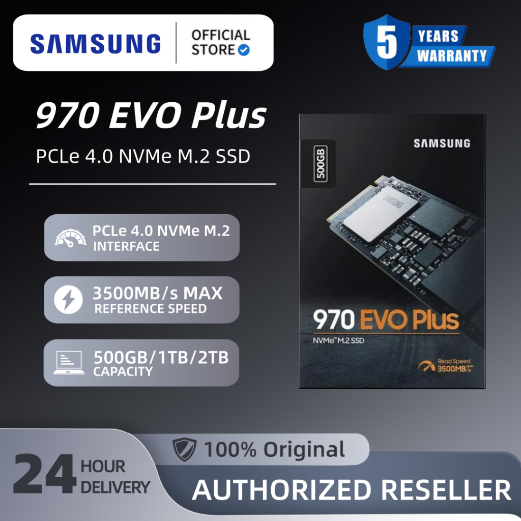 Samsung 970 EVO Plus 500GB/1TB/2TB NVMe M.2 Client SSD Solid State ...