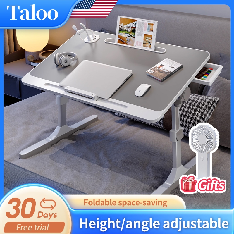 ICON Adjustable Height Foldable Bed Table Compact Dormitory Student ...