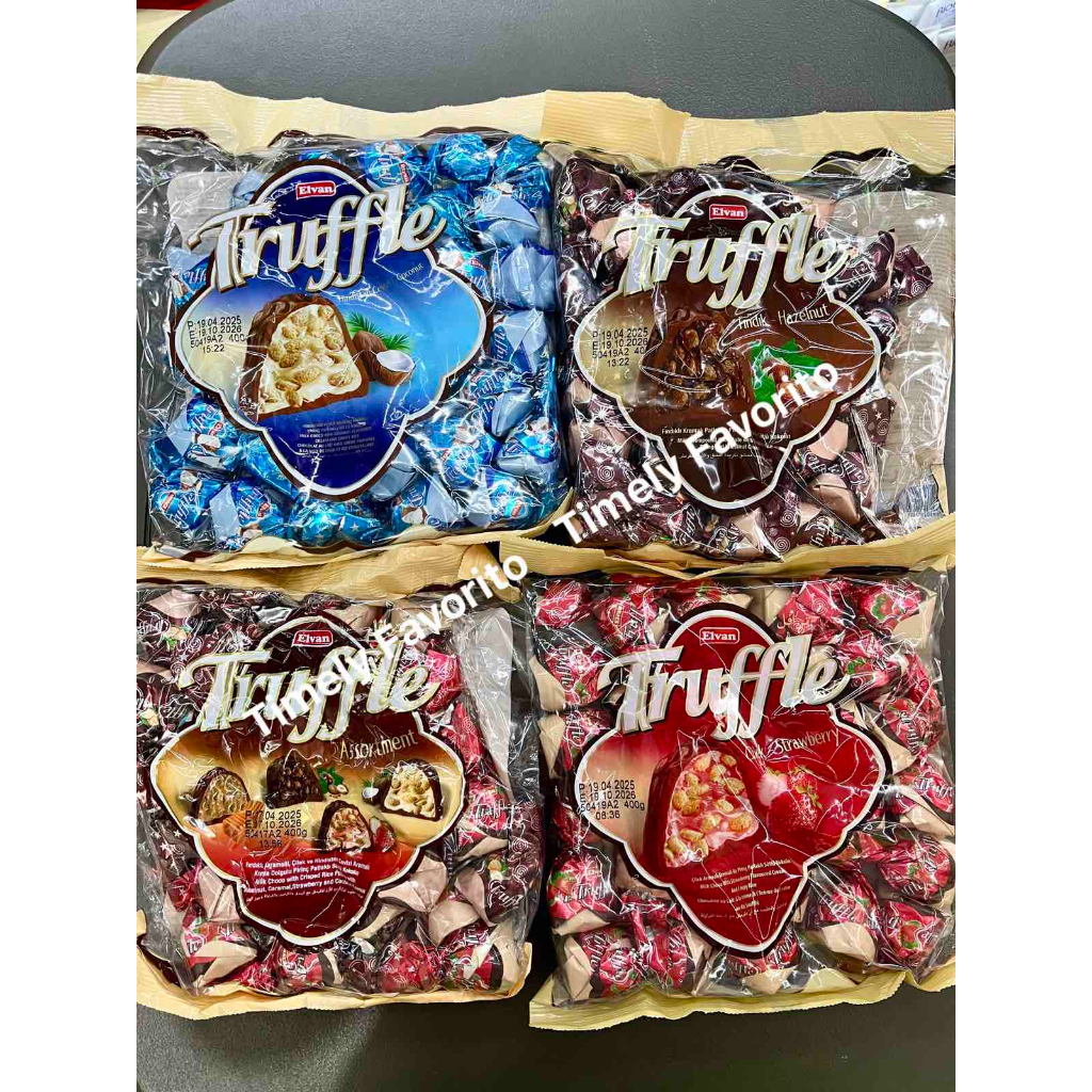 Truffle assorted chocolate with fruit flavored cream 140g/400g/700g ...