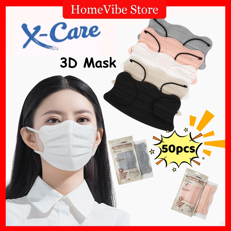 50Pcs V-Shaped Butterfly Face Mask Individual Pack Anti Dust Protect ...