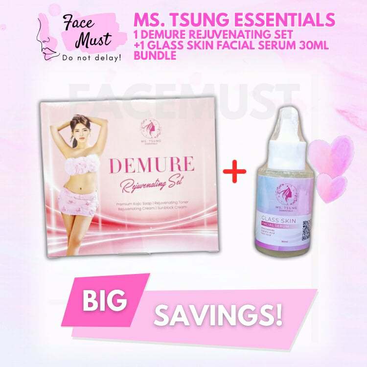MS. TSUNG NEW PACKAGING DEMURE REJUVENATING SET + 1 FACIAL SERUM 30ML ...