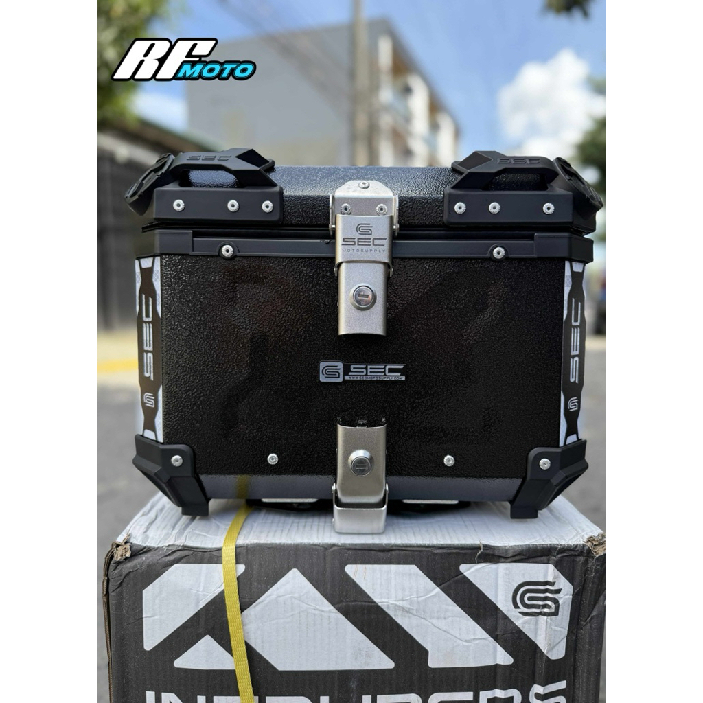 SEC INTRUDERS ANTI SCRATCH 45L ALLOY DUAL LOCK TOP BOX WITH METAL BASE ...
