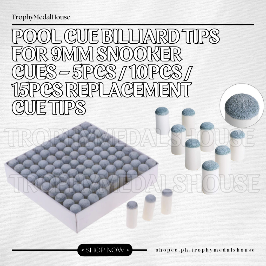 Pool Cue Billiard Tips for 9mm Snooker Cues – 5PCS 10PCS 15PCS ...