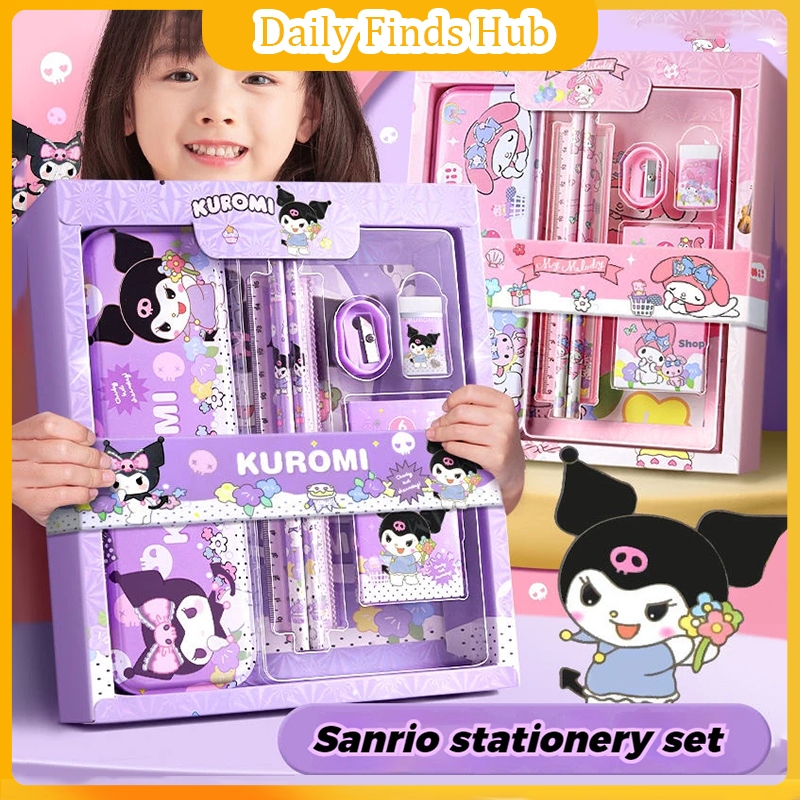 Creative 12-Piece Sanrio Stationery Set with Cute Cartoon Designs for ...