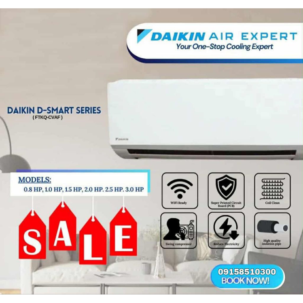 Daikin 1.0HP D-Smart Series With Wifi Inverter Split Type ...