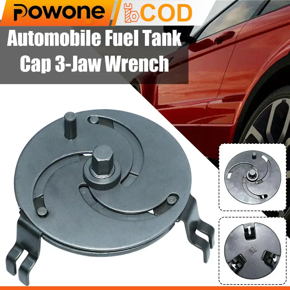 3 Jaw Adjustable Fuel Tank Lid Wrench Remove Oil Cover Pump Cap Spanner ...