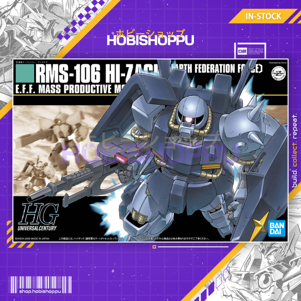 HG Hi-Zack Earth Federation Force [HGUC 055] 1/144 BANDAI | Shopee ...
