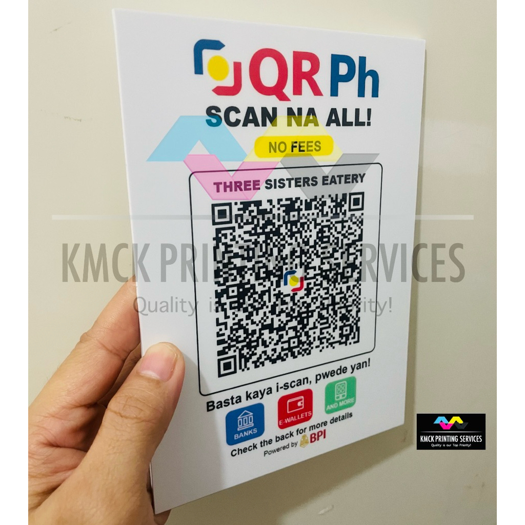 QR ph Scan na all | flat | standee sintra board | Shopee Philippines