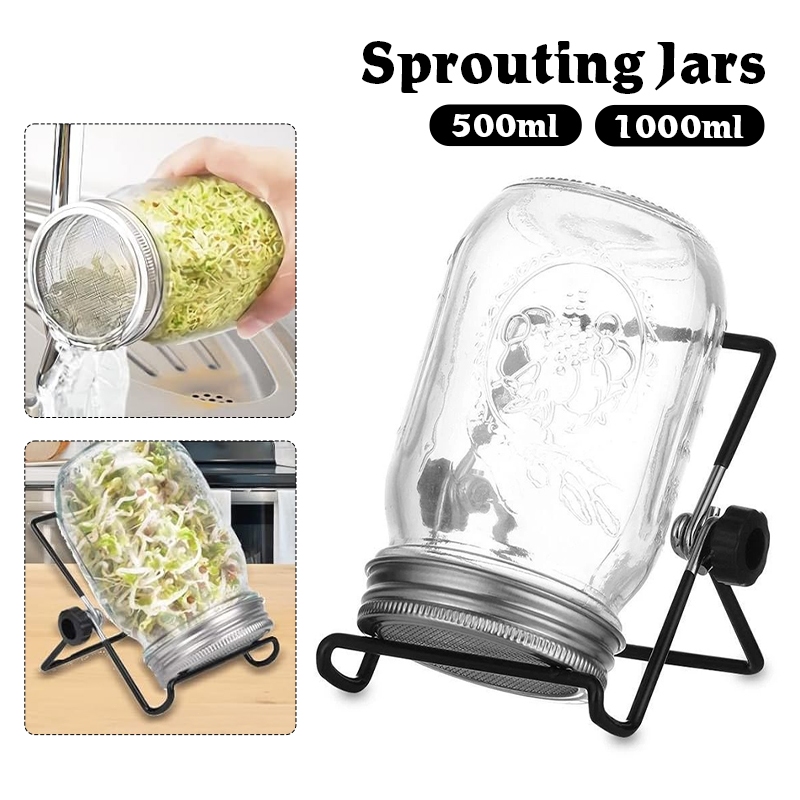 500/1000ml Seed Sprouting Kit,with Stands,Seed Sprouter Set for ...