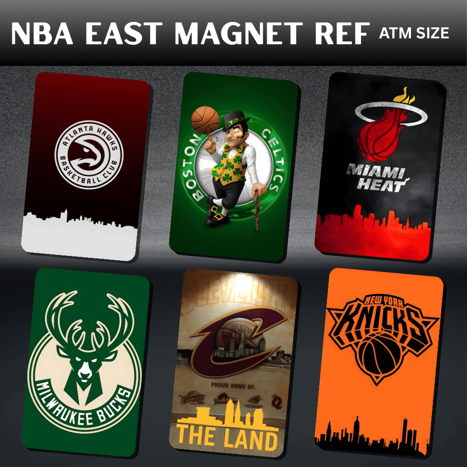 NBA EAST TEAM Ref Magnet | Souvenir ATM Size | Shopee Philippines