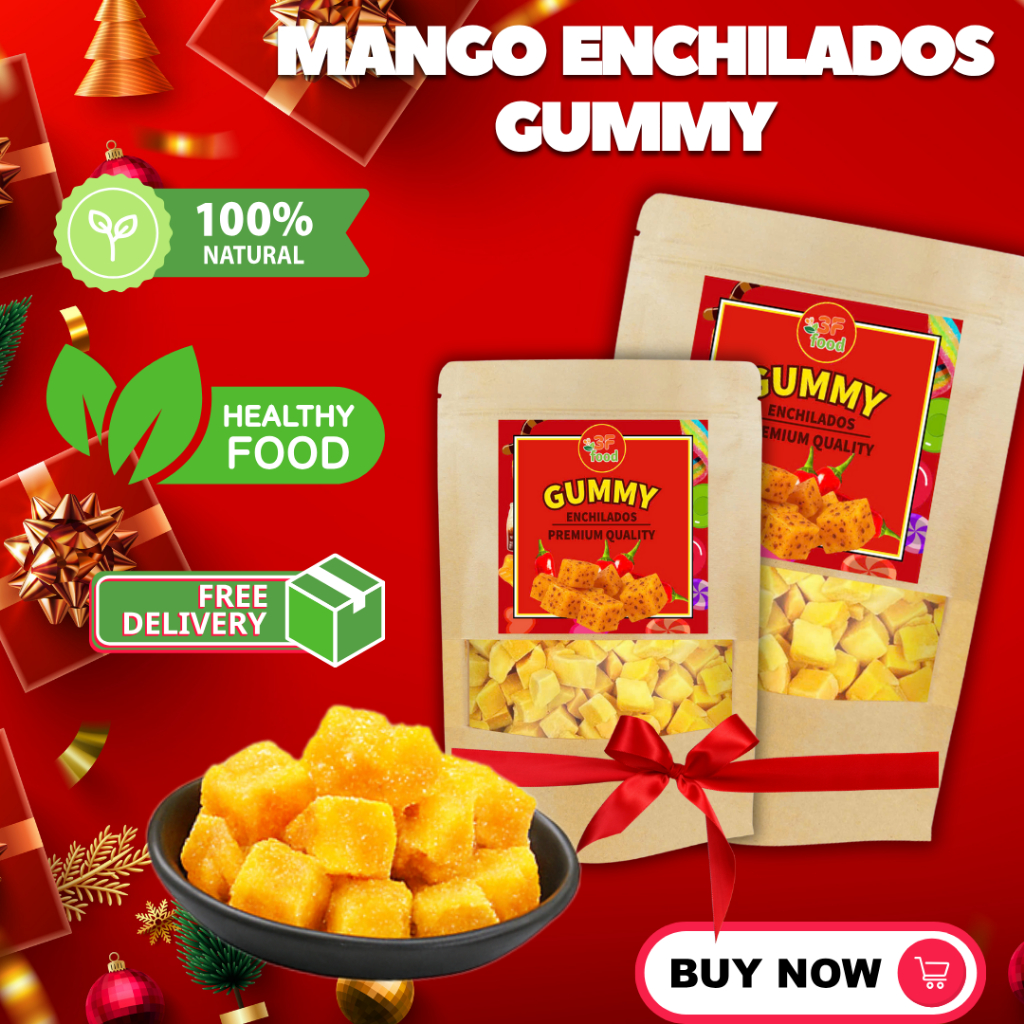 [FLASH SALE] 3F FOOD MANGO ENCHILADOS GUMMY 100g-250g-500g-1kg; Sweet ...