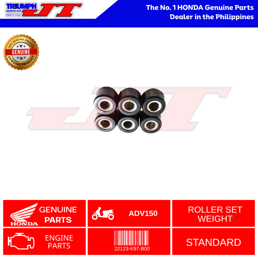 Honda Genuine ADV 150 / PCX 150/ Click 150 Flyball Roller Weight Set ...