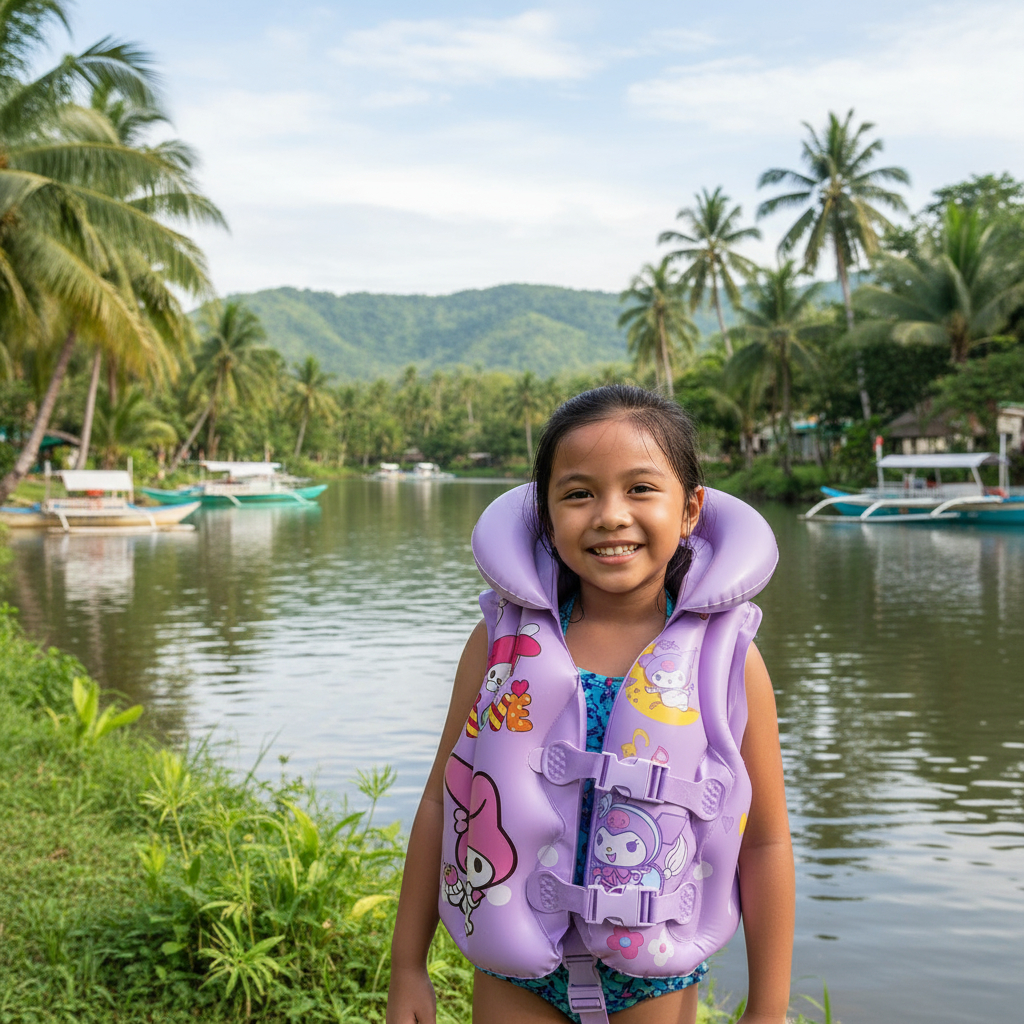 kid's life jacket inflatable vest split baby swimming vest salbabida ...