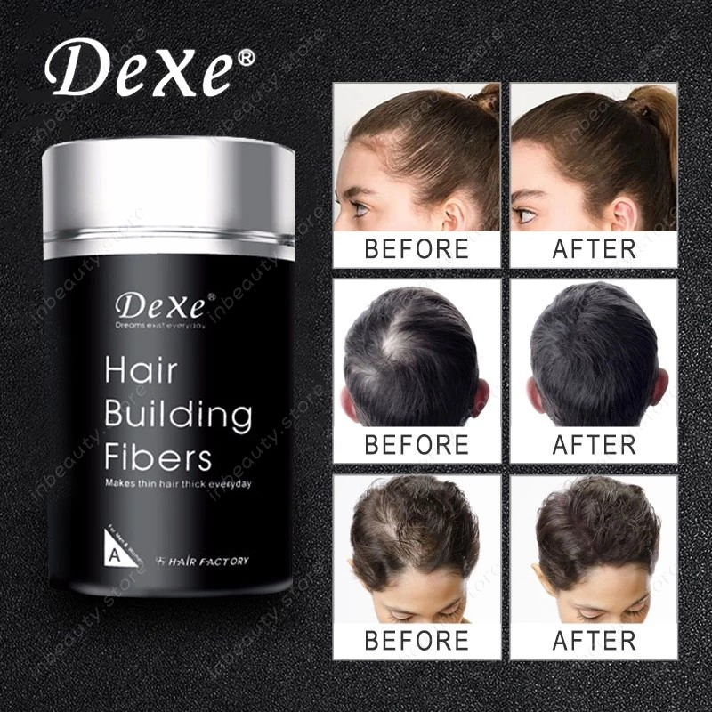 Dexe Hair Building Fibers Prevents Hair Loss Scalp Covering Powder 25g ...