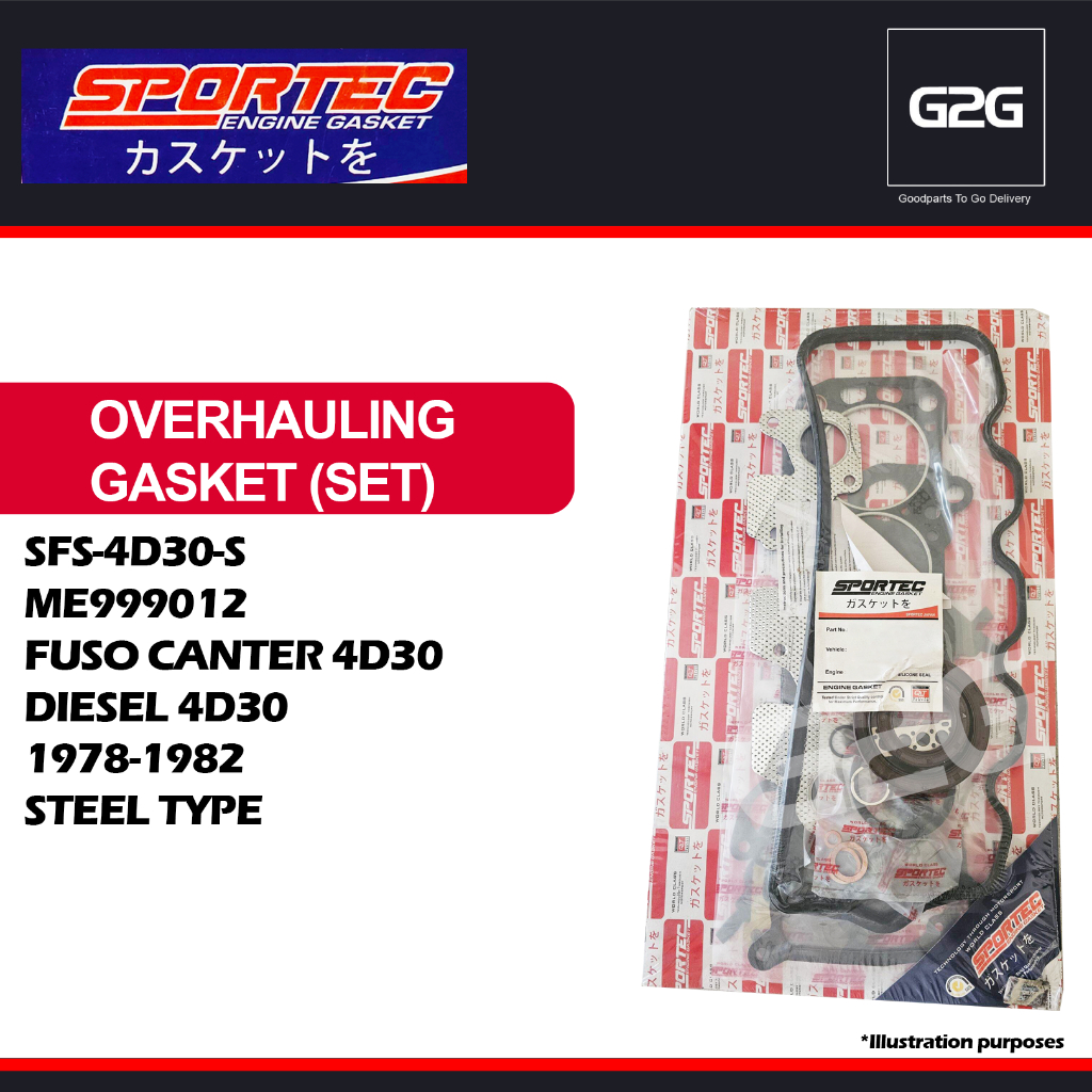 OVERHAULING GASKET SPORTEC -SFS-4D30-S FOR FUSO CANTER 4D30 DIESEL 4D30 ...