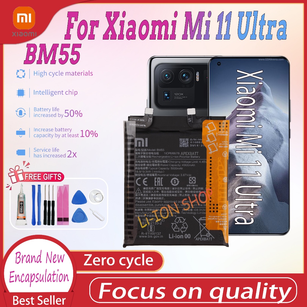 APEXBATT Xiaomi Mi 11 Ultra Battery BM55+Batteries Tool | Shopee ...