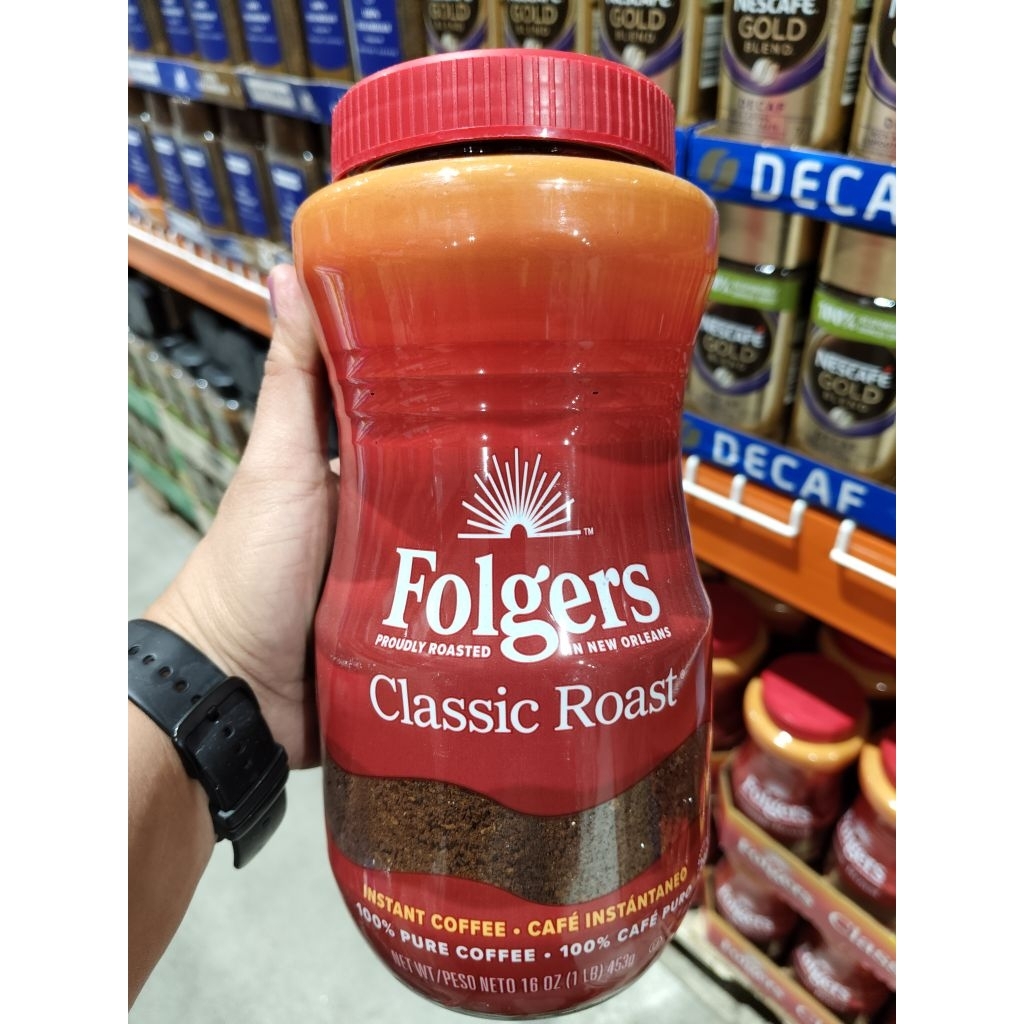 Folgers Classic Roast Instant Coffee 453g | Shopee Philippines