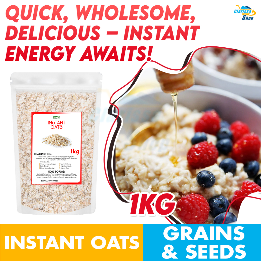 INSTANT OATS — Oatmeal, Easy Cooking, Ready-To-Eat | Shopee Philippines