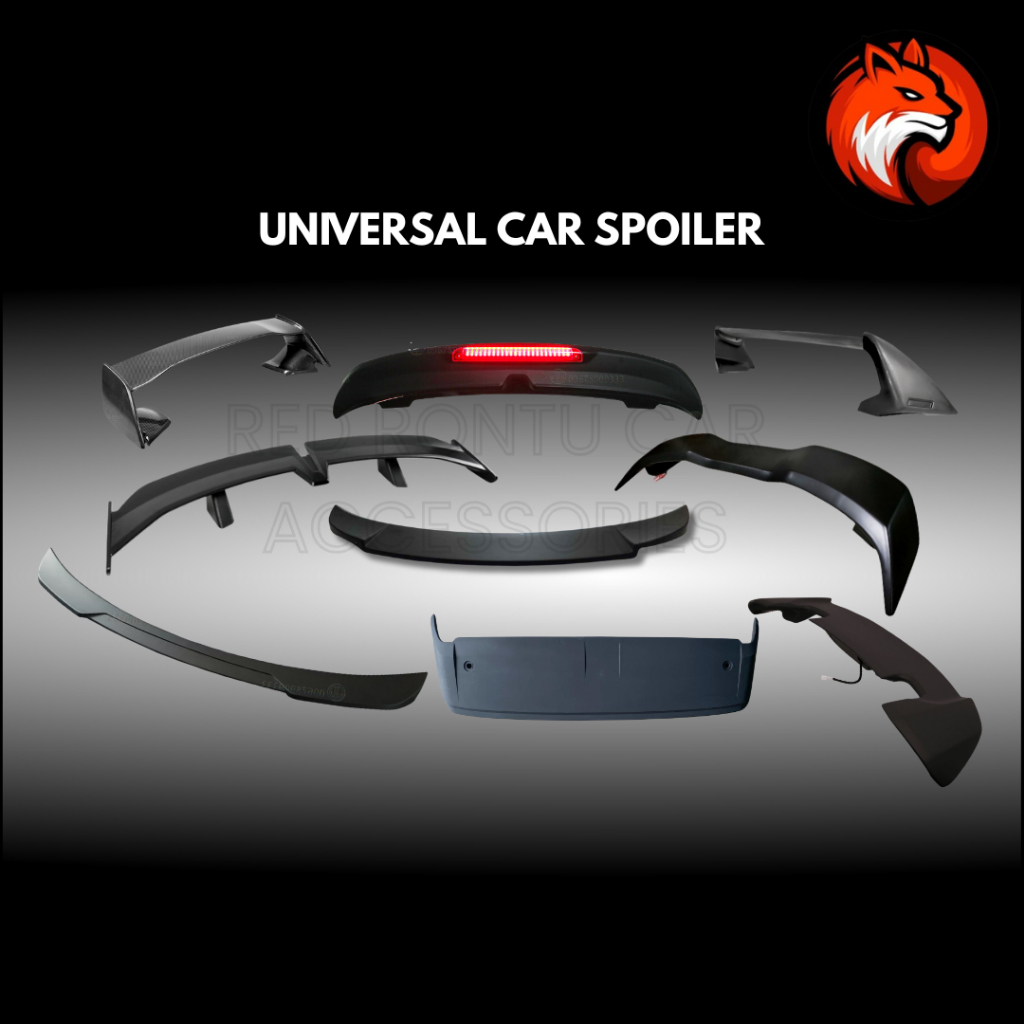 Universal car spoilers primer black finish, car accessory, car spoiler ...