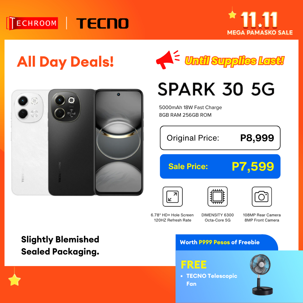 [MINOR DENTED BOX] TECNO SPARK 30 5G Smartphone | 8GB RAM + 256GB ROM ...