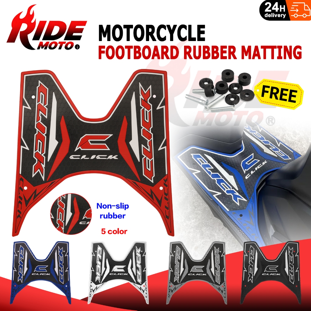 Honda Click Footboard Matting with Bolts Superior Grip Rubber For HONDA ...