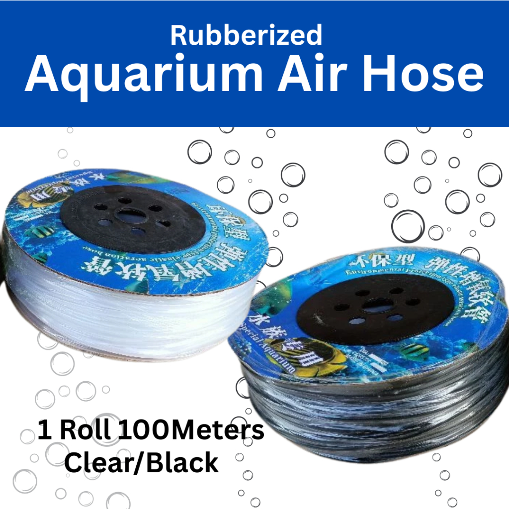 Aquarium Air Hose 4mm (100m Roll) | Clear & Black Flexible Airline Tube ...