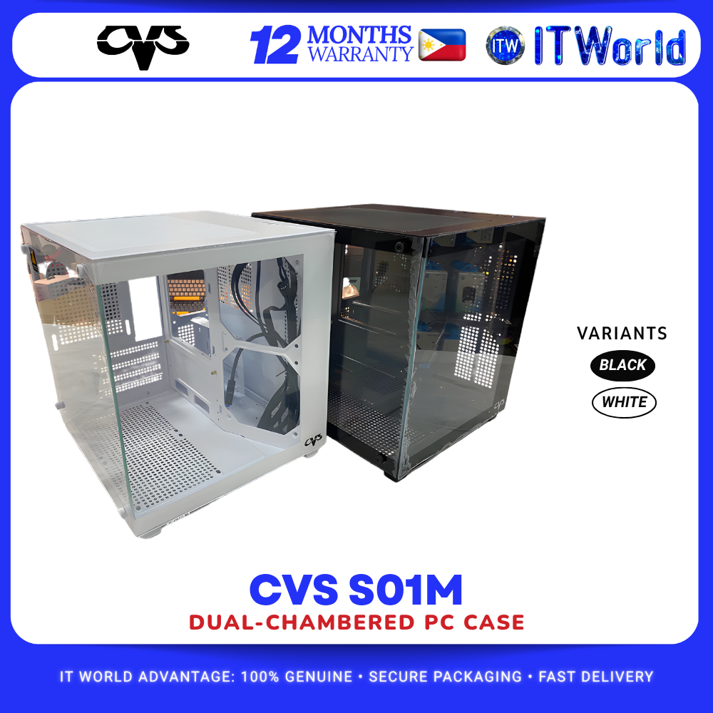 CVS S01M Micro ATX Aquarium Style Dual Chambered PC Case itw | Shopee ...
