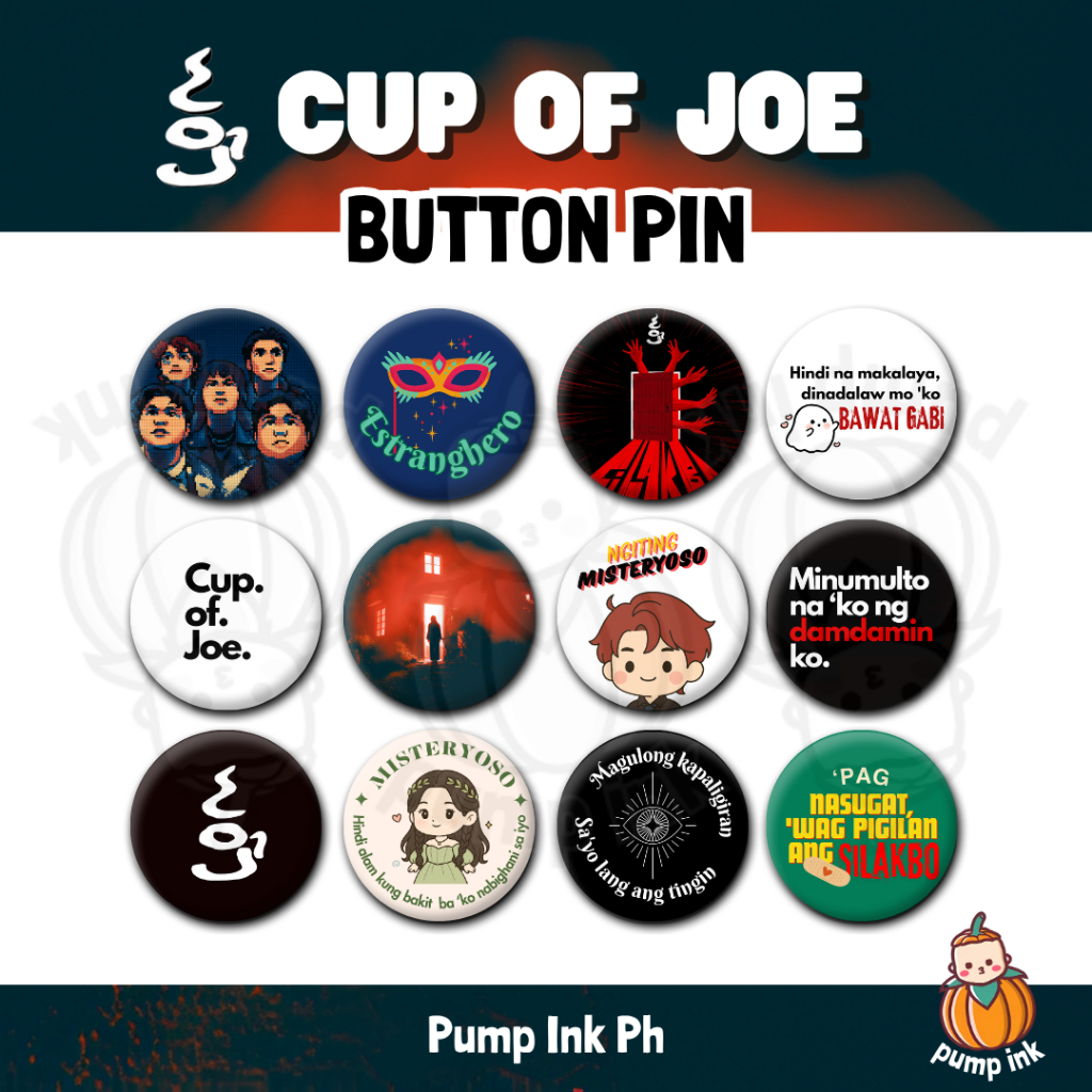 CUP OF JOE Button Pin Badge | OPM Pinoy POP Merch | Fanmade by Pump Ink ...