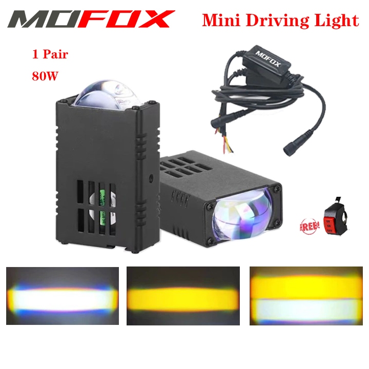 MOFOX V8-1 Laser Gun 80W Mini Driving Light Hi/Lo Beam Waterproof Car ...