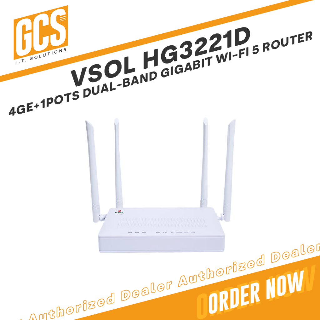 VSOL HG3221D XPON ONU 4GE+1POTS+WiFi 5+USB AC1200 HGU | Shopee Philippines