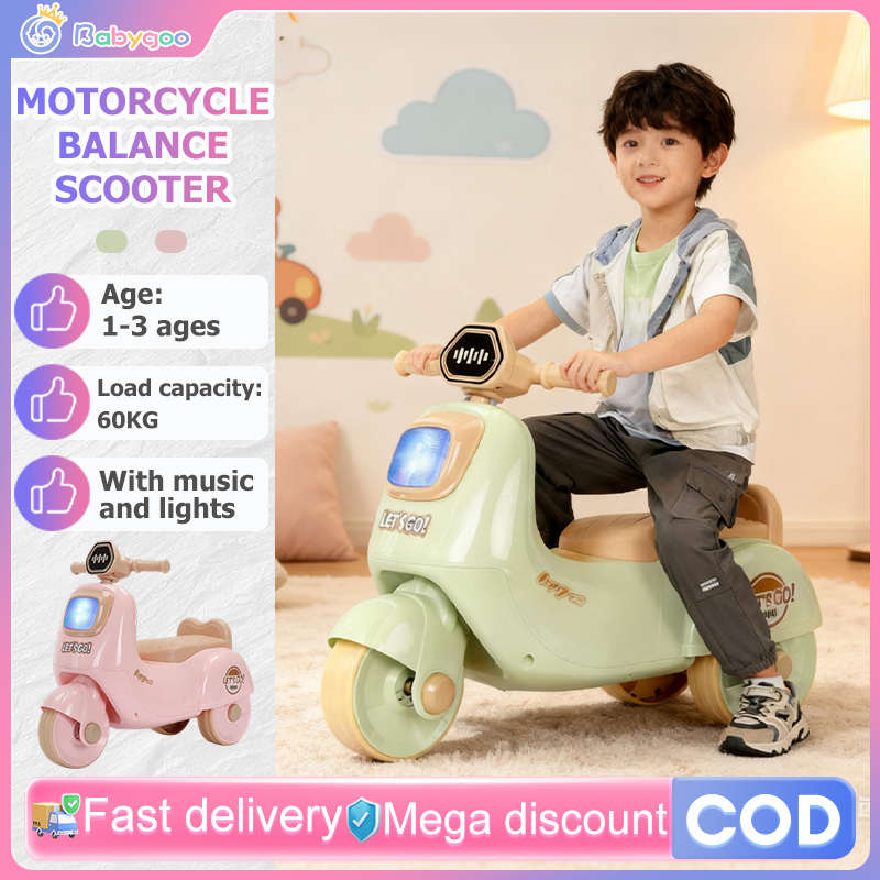 Balance Motorcycle For Kids With Music Toddler Car For Kids Ride On ...