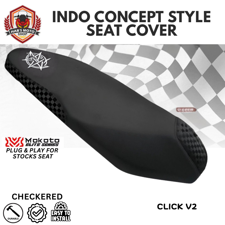 HONDA CLICK V2 MOKOTO INDO CONCEPT STYLE SEAT COVER FOR STOCKS SEAT ...