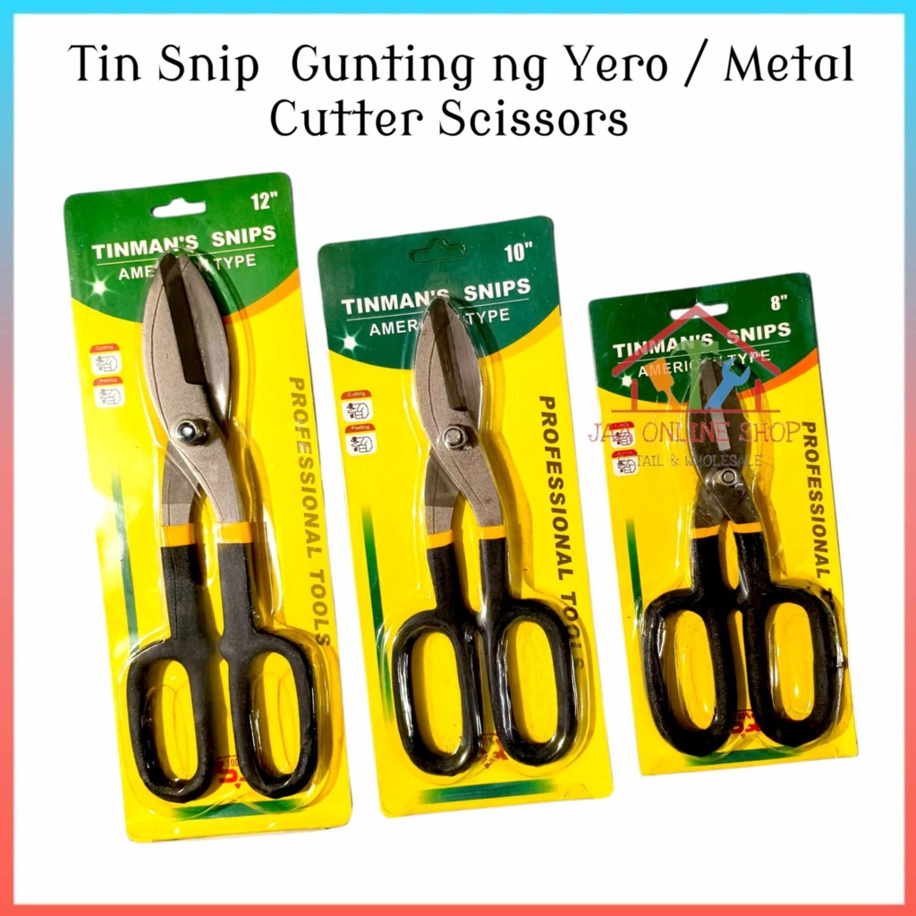 Tin Snip Gunting ng Yero Straight 8" / 10" / 12" Heavy Duty Metal ...