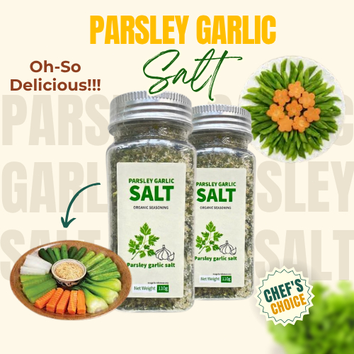 Parsley Garlic Salt Seasoning 110g, Garlic Parsley Sea Salt Serbuk ...