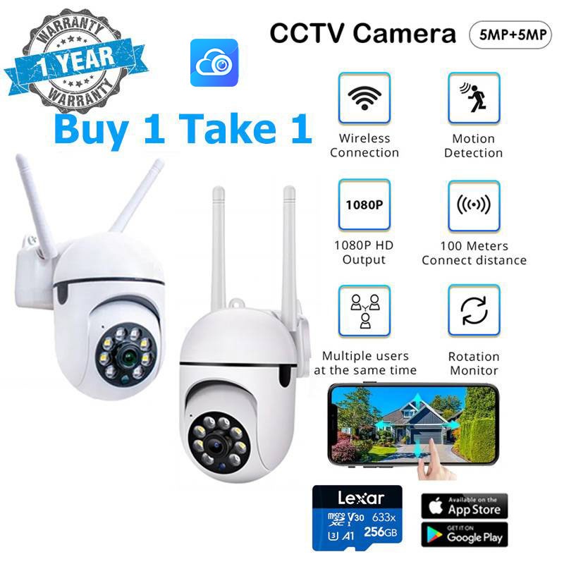 Buy 1 Take 1 CCTV Camera Outdoor Wifi Waterproof Wireless Security IP ...