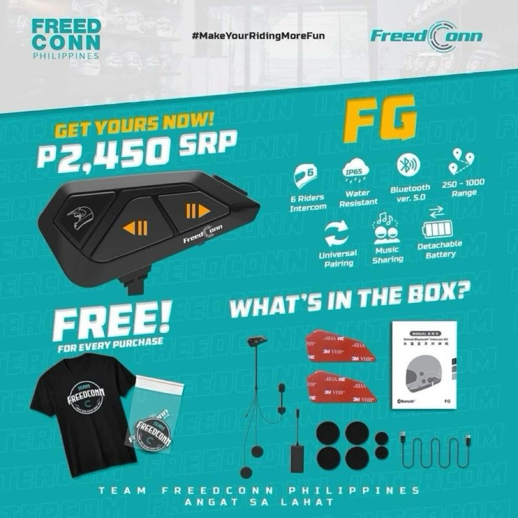 Freedconn FG Bluetooth Intercom Motorcycle Helmet | Shopee Philippines