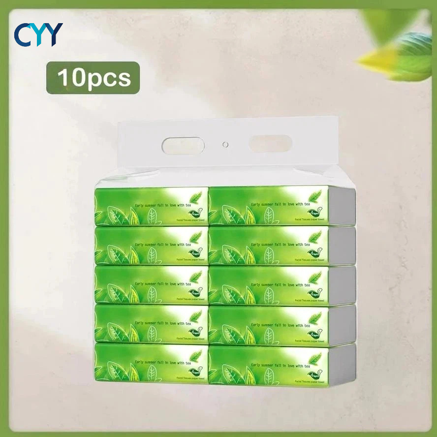 CYY GreenTea Tissue 3ply Organic Green Tea Facial Tissue Paper towel ...