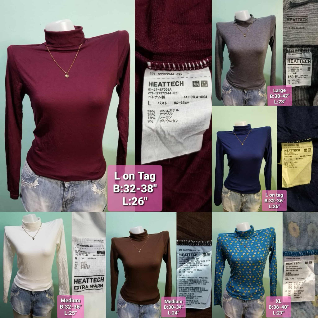 HEATTECH/EXTRA WARM/FLEECE OLQ-INU Turtleneck/Long Sleeves/ Preloved ...