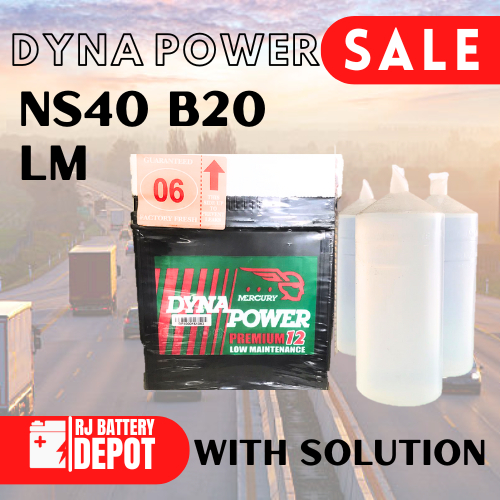 WITH OR WITHOUT SOLUTION: LOW MAINTENANCE NS40 Dyna Power Battery ...