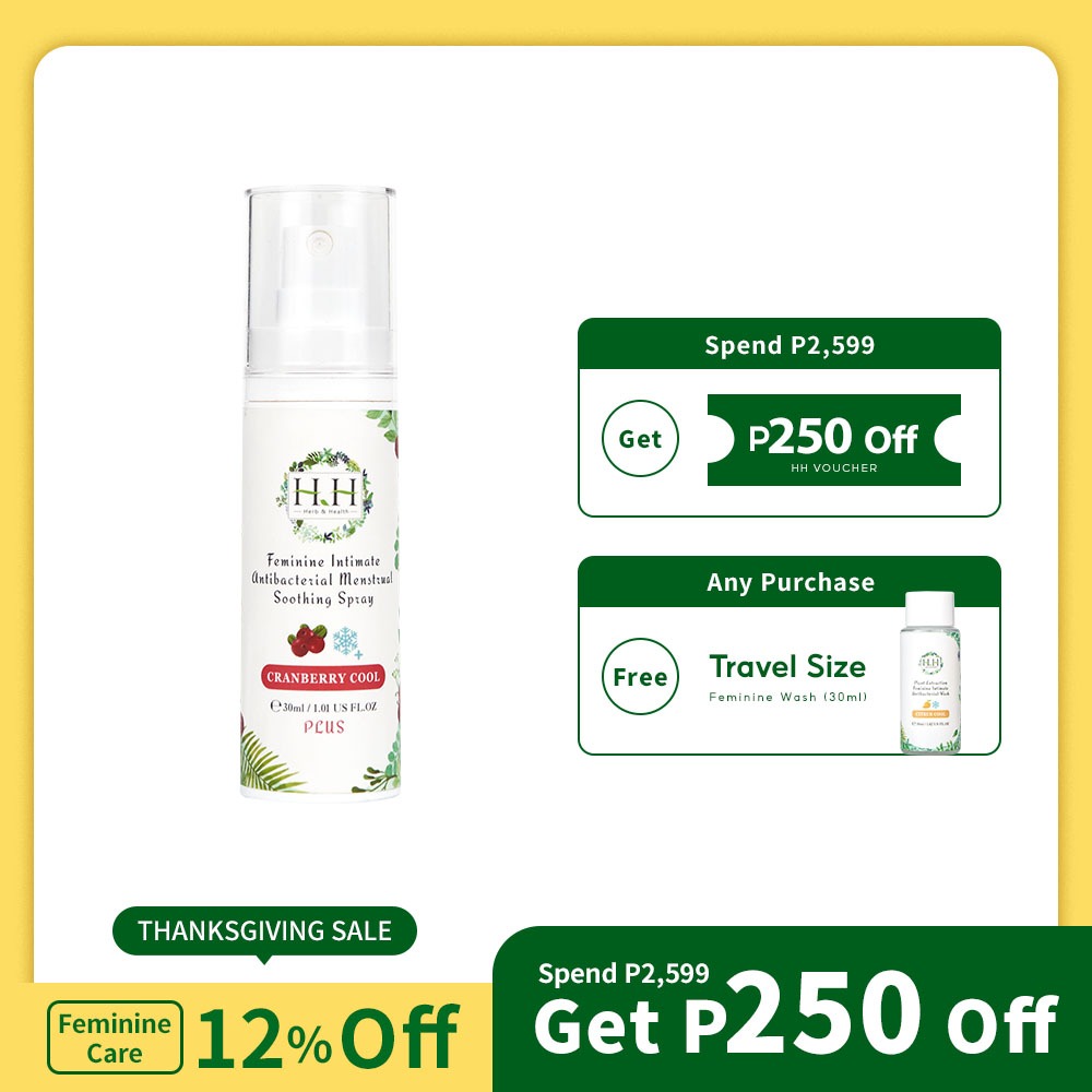 HH Intimate Toner Spray PLUS (30ml) - Eliminates Menstrual Odor ...