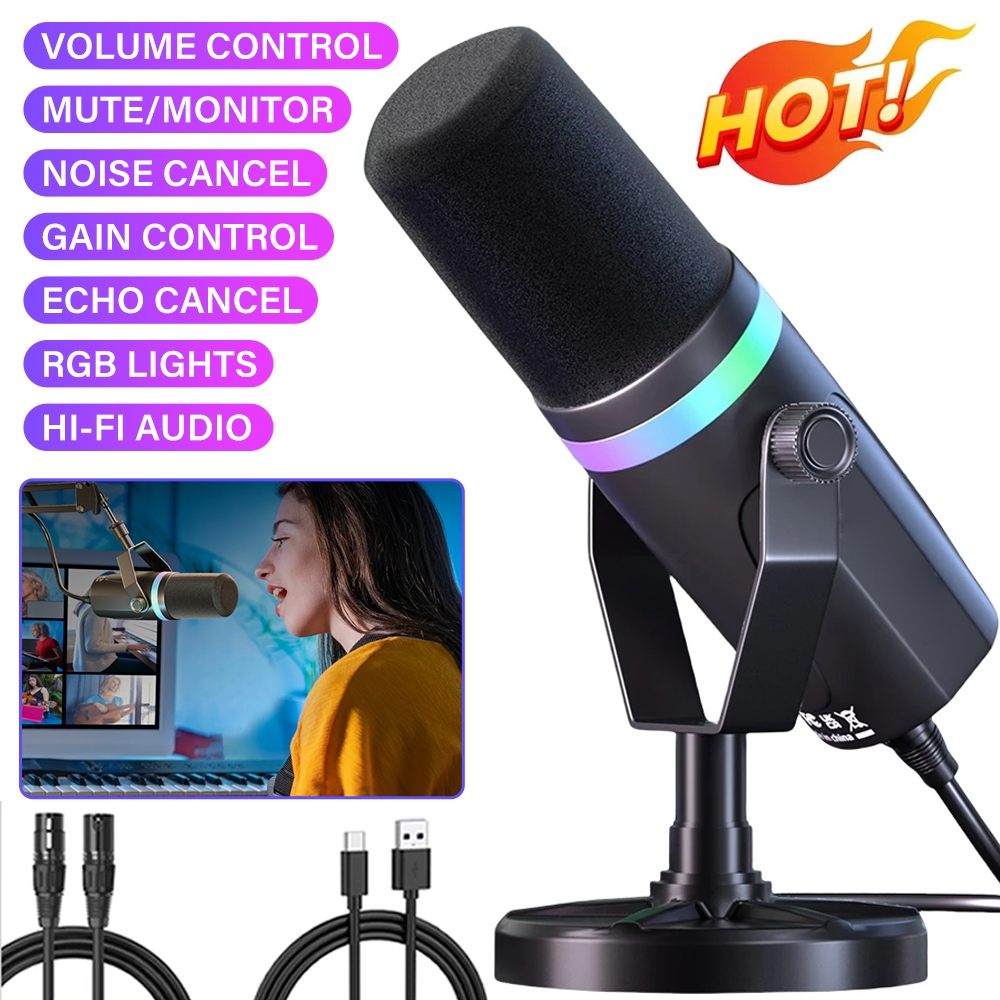 FS200 USB condenser mic Dynamic Microphone Podcast Microphone Gaming ...