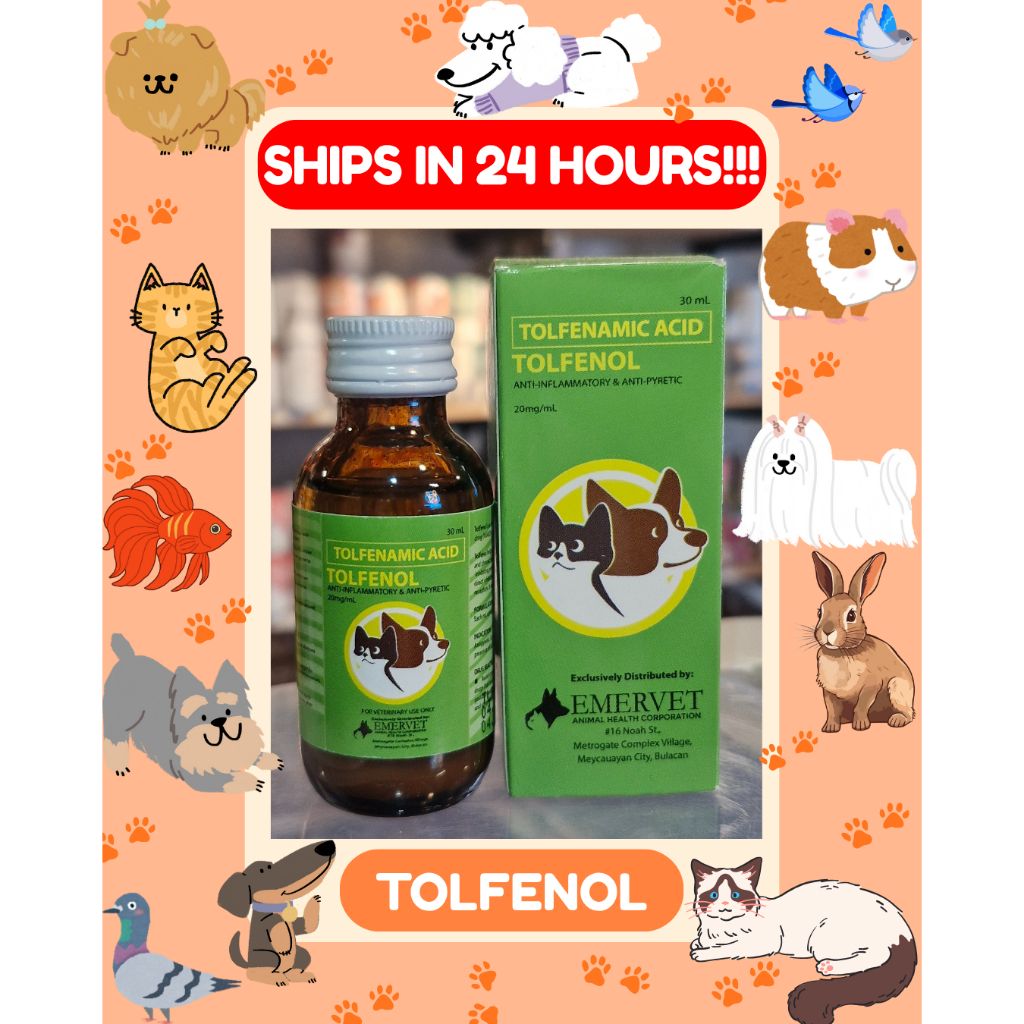 Tolfenol 30ml - Tolfenamic Acid - Anti-inflammatory & Antipyretic For ...